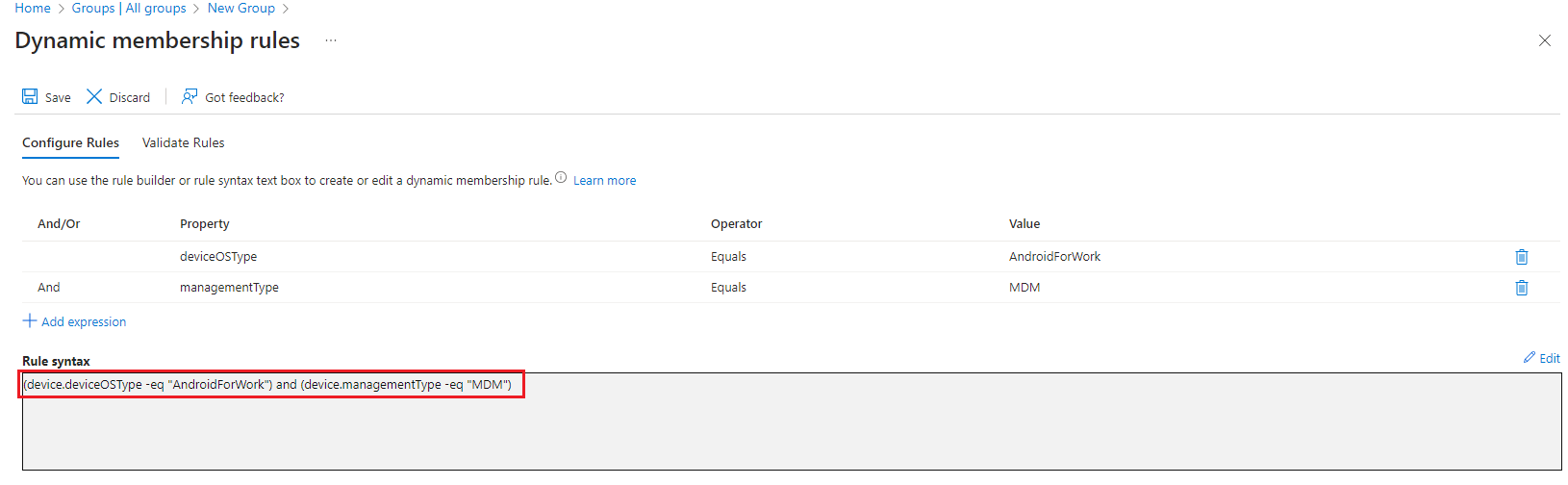 How to create Entra dynamic groups for Android Enterprise enrolments?